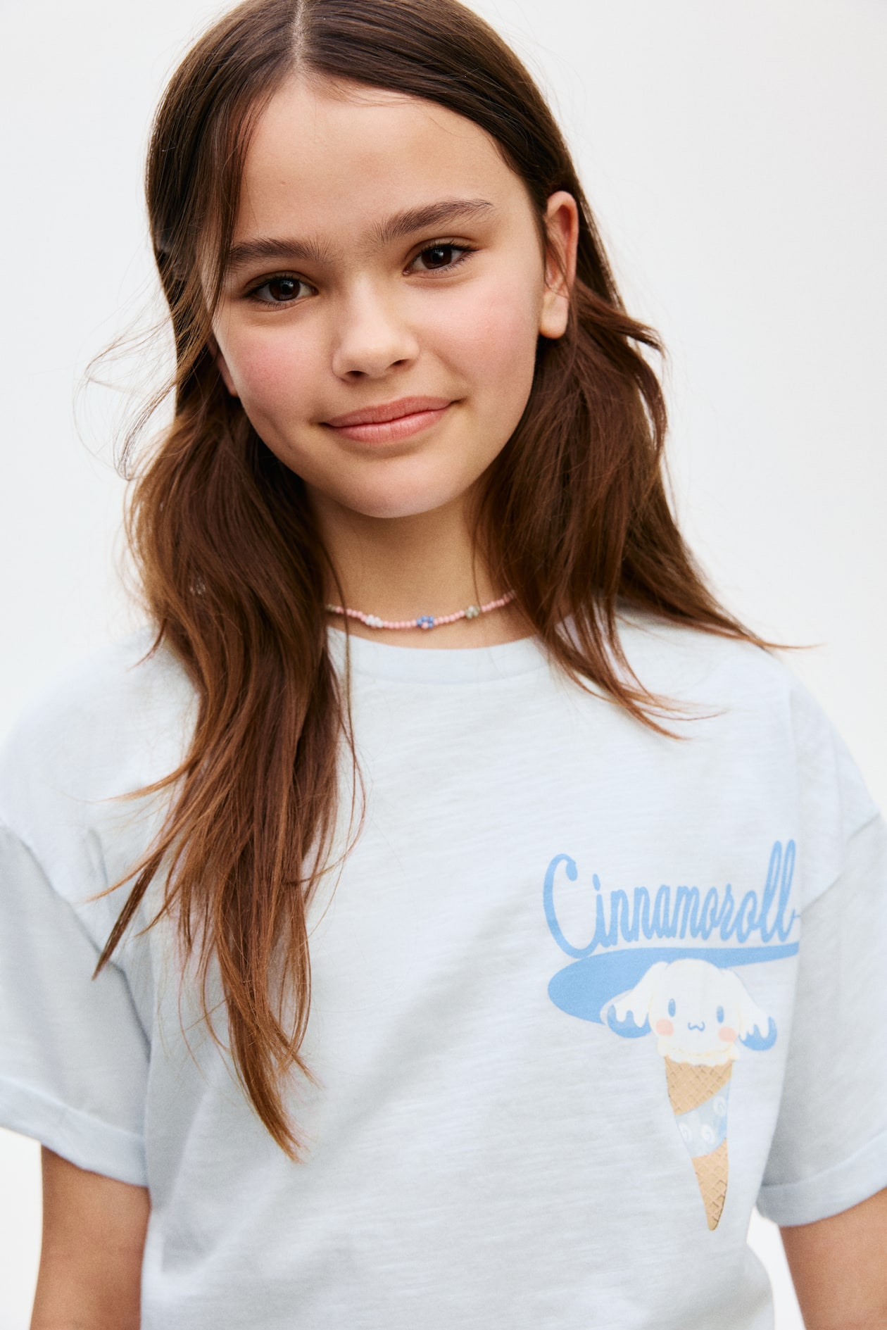 오버사이즈 프린트 티셔츠 - 라이트 블루/시나모롤 - Kids | H&M KR