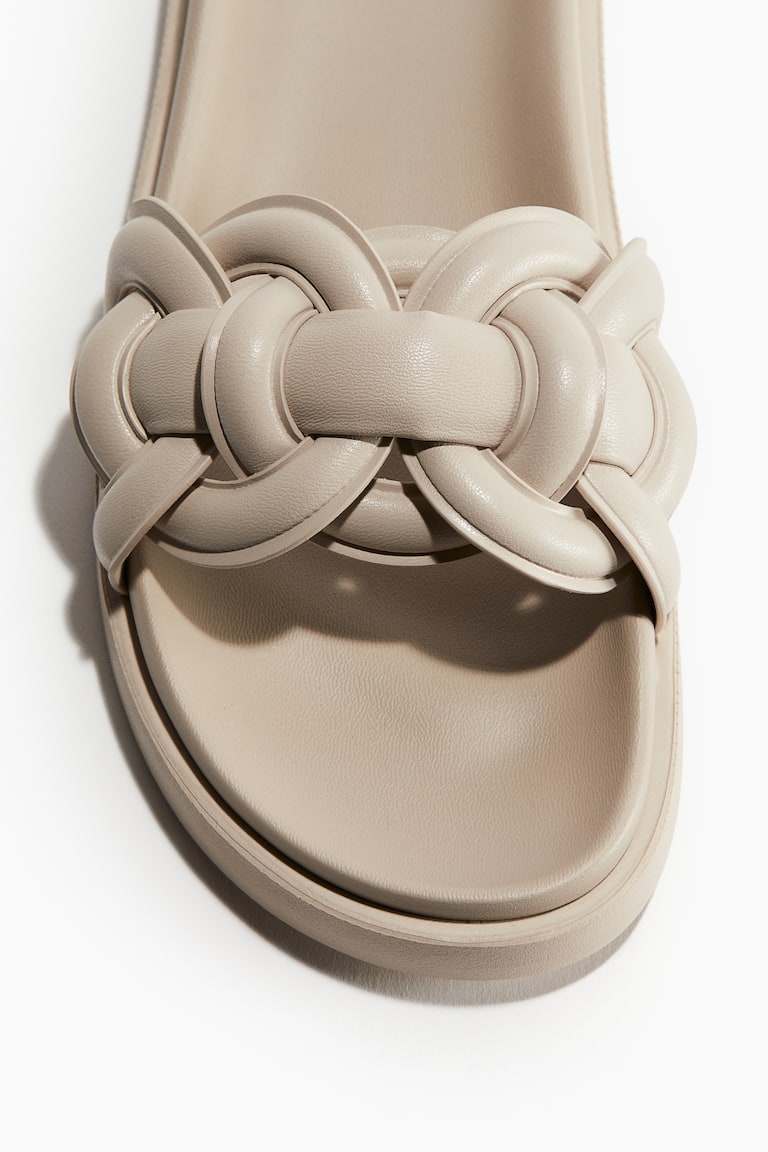 Intertwined-strap Sandals - Light taupe - Ladies | H&M US