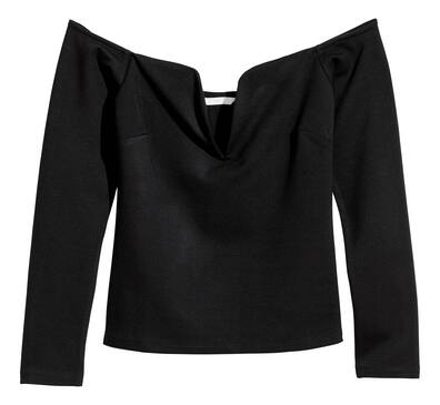 Off-the-shoulder Top - Black - Ladies | H&M CA