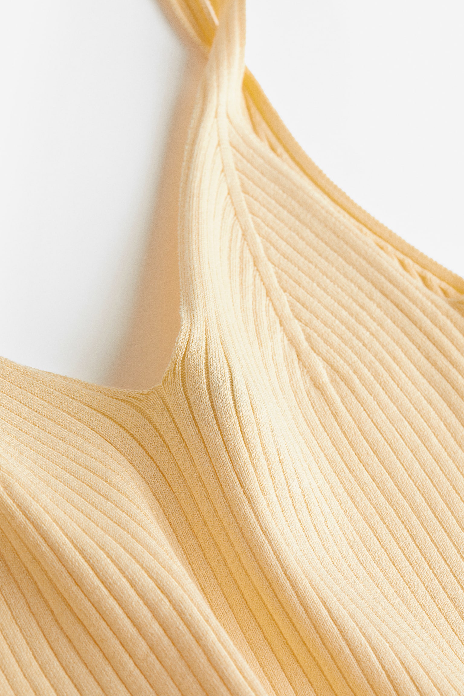 Women's Light yellow Rib-knit Tank Top | H&M US