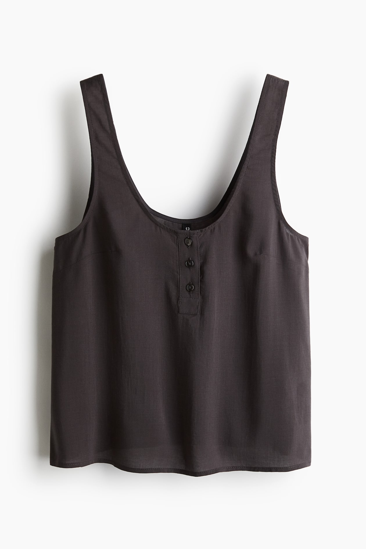 Women's Dark gray Button-top Tank Top - Regular | H&M CA