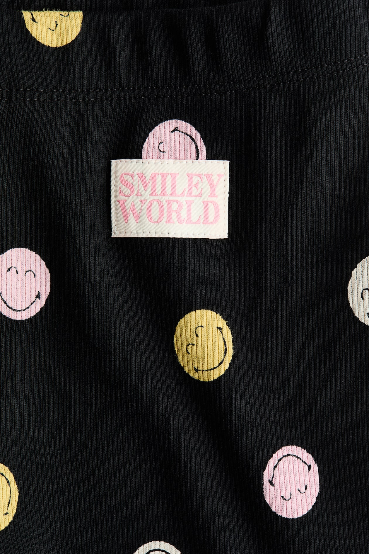 Black/SmileyWorld® Printed Cotton Leggings for kids | H&M CA