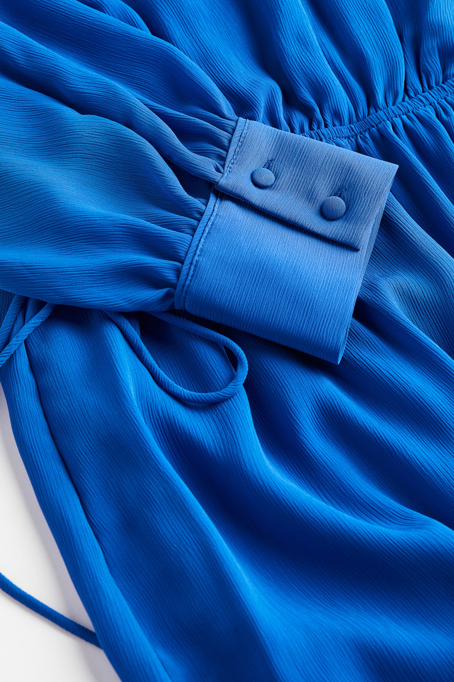 Drawstring-detail dress - Bright blue - Ladies | H&M GB