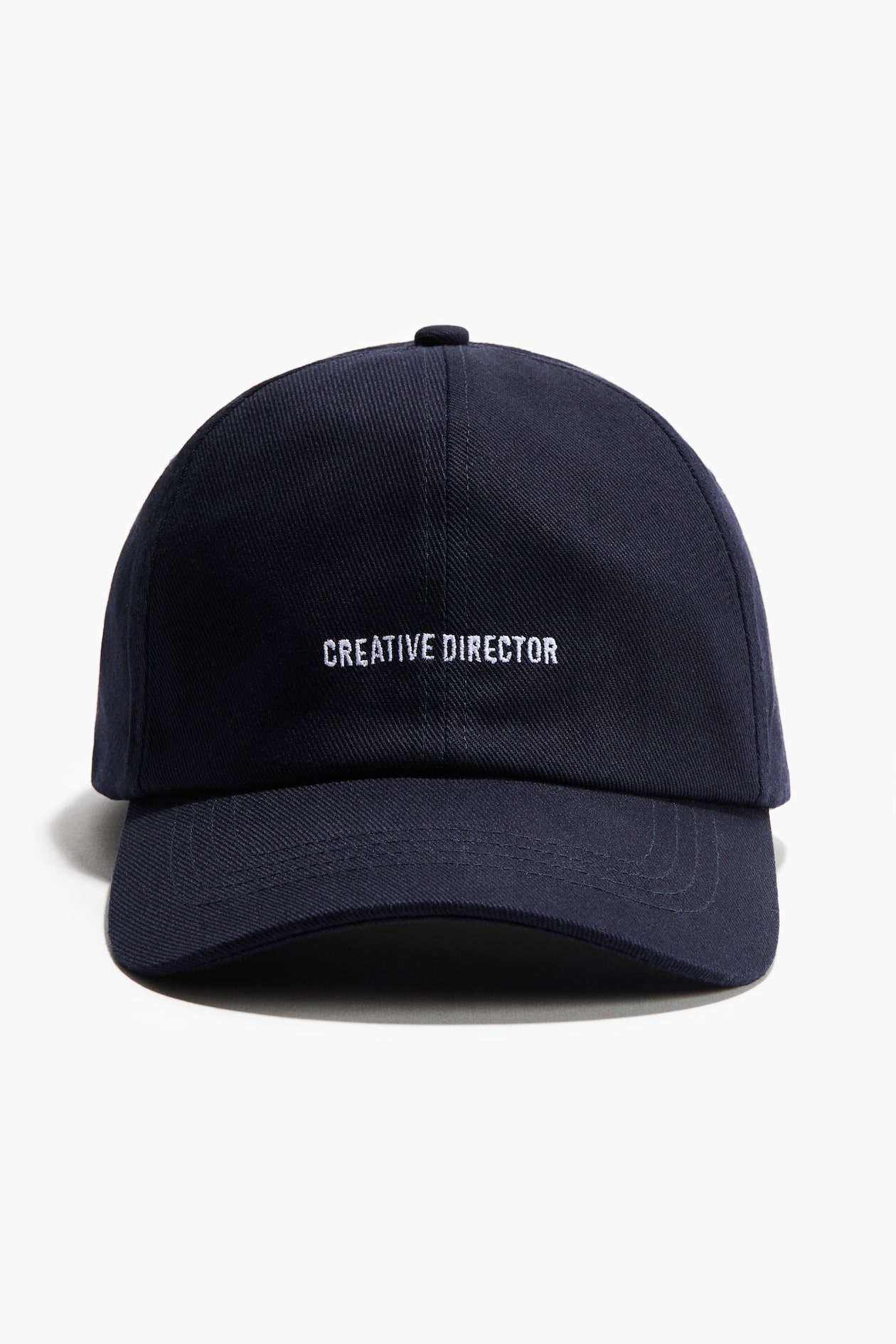 Gorra en sarga de algodón con motivo - Azul marino/Creative director ...