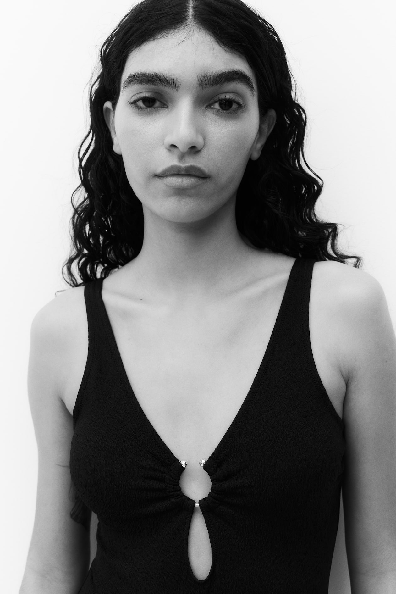 Padded-Cup High-Leg Swimsuit - Black - Ladies | H&M US