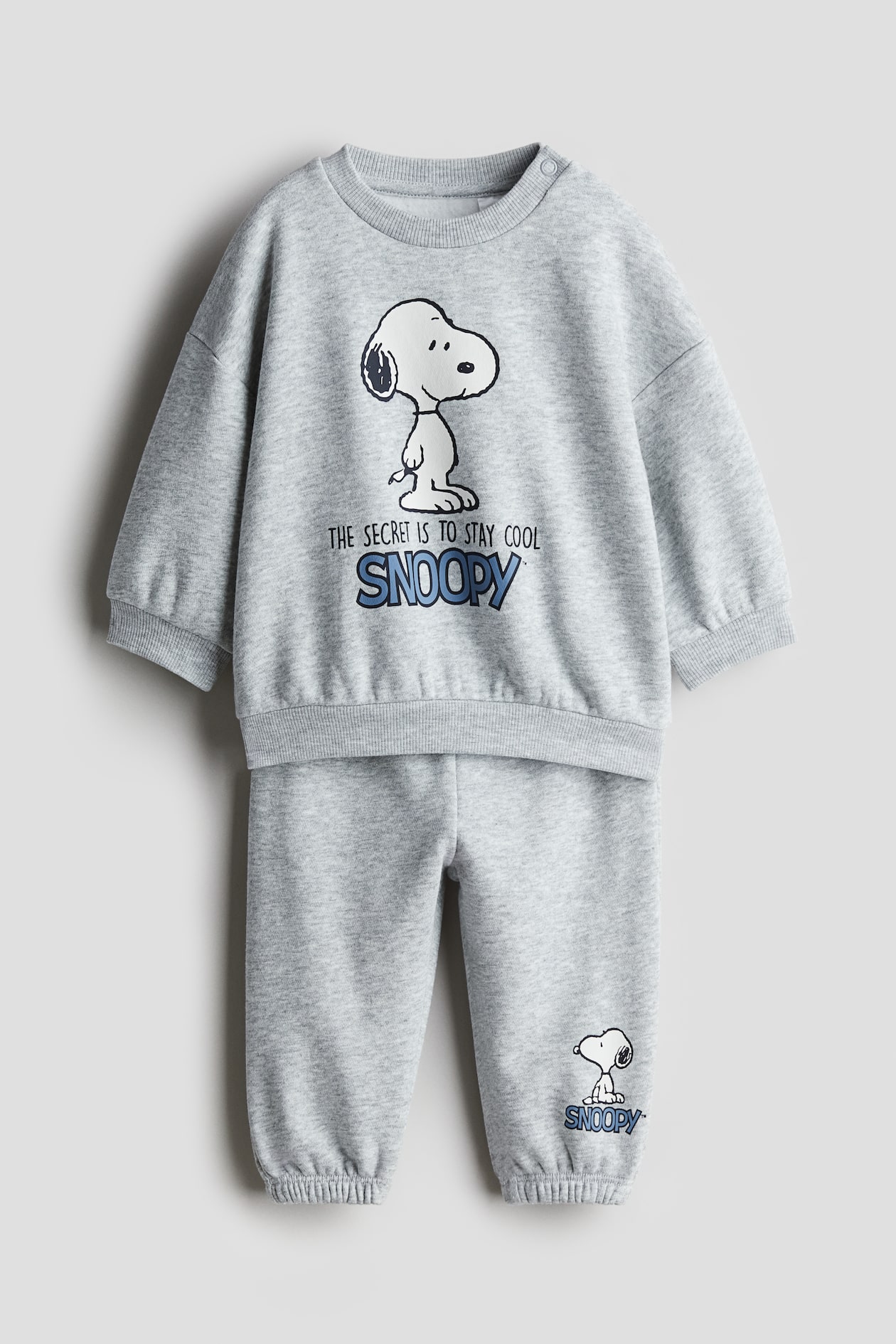 2-piece Set with Motif - Light gray/Snoopy - Kids | H&M US