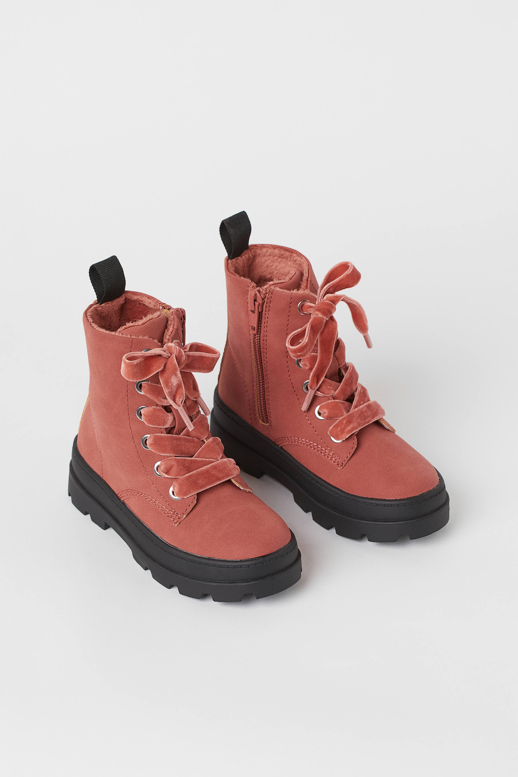 Warm-lined boots - Low heel - Brick red - Kids | H&M GB