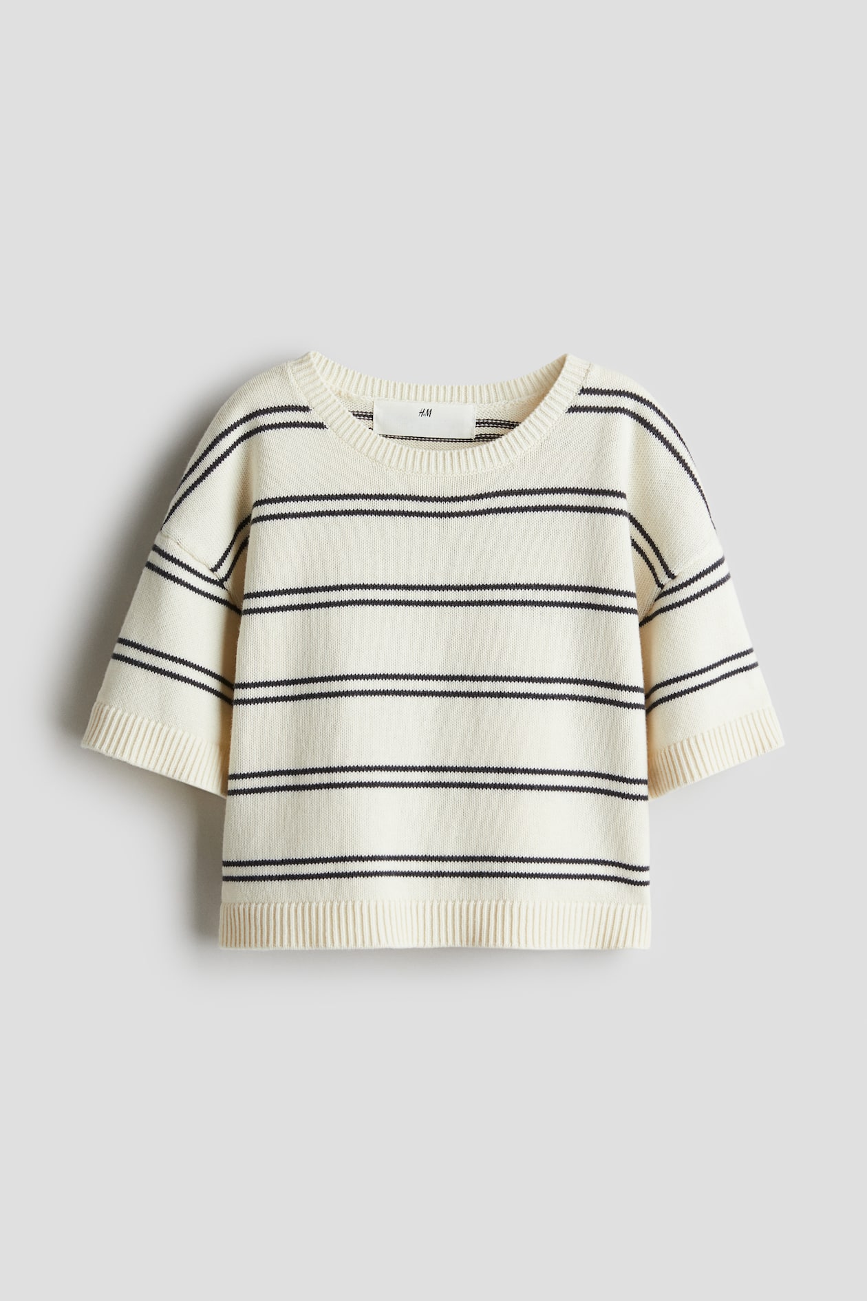Haut en tricot - Crème/rayé - Kids | H&M CA