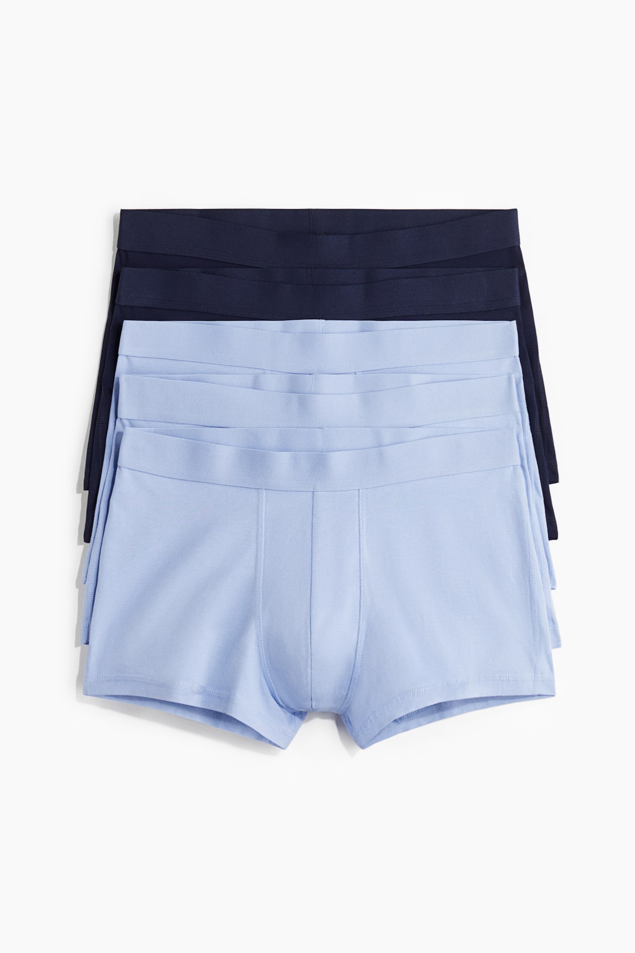 5-pack Short Boxer Briefs with Lycra® - Light blue/navy blue - Men | H&M US