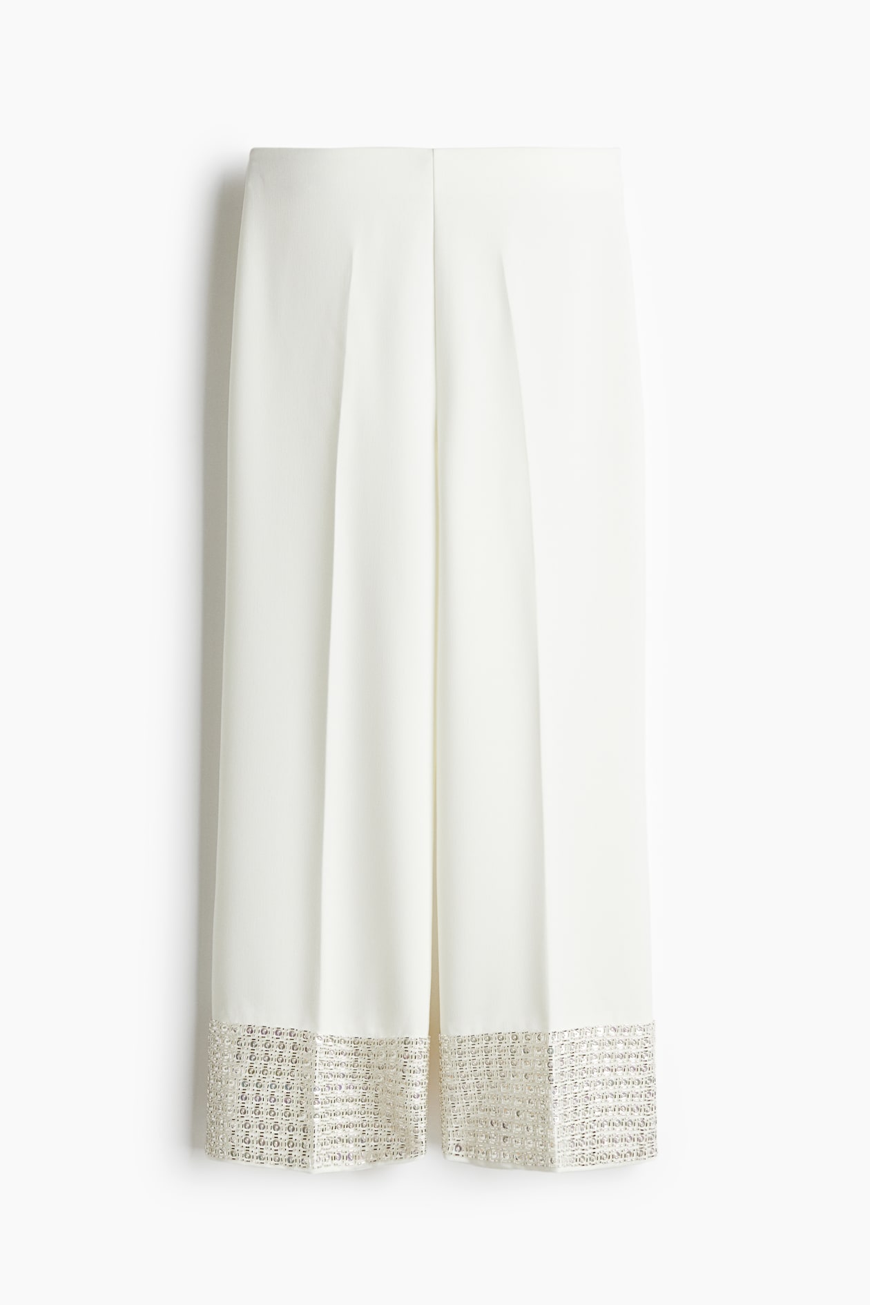 Bead-Embellished Pants - White - Ladies | H&M US
