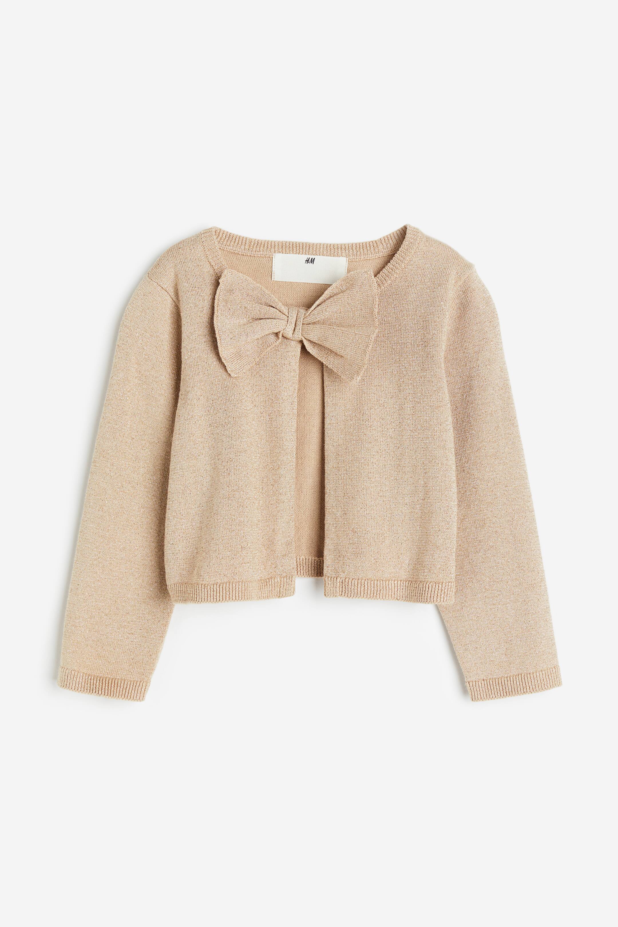 Beige Glittery Cardigan for kids | H&M CA