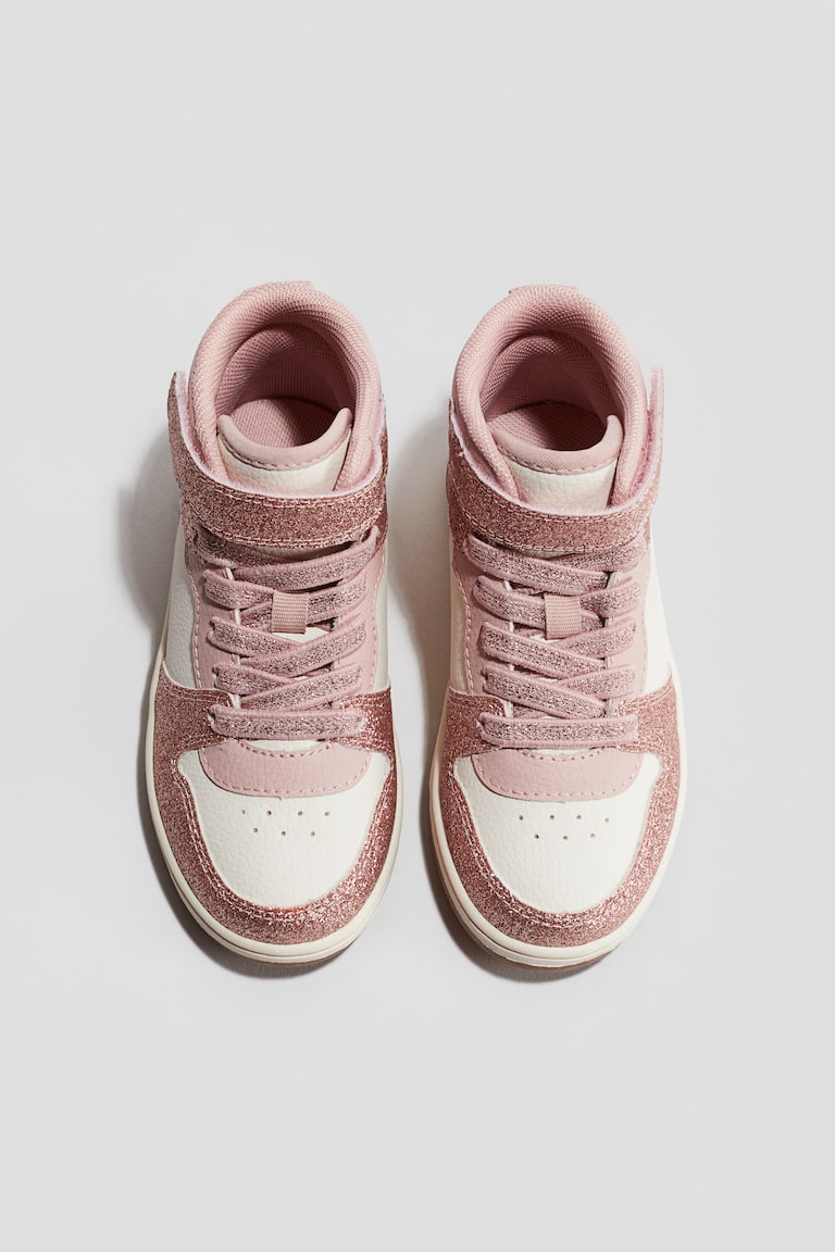 Dusty pink/glittery High Tops for kids | H&M US