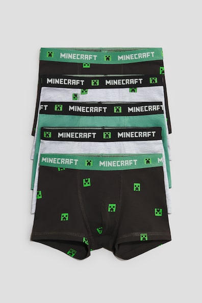 Black/Minecraft 5-pack Boxer Briefs for kids | H&M US