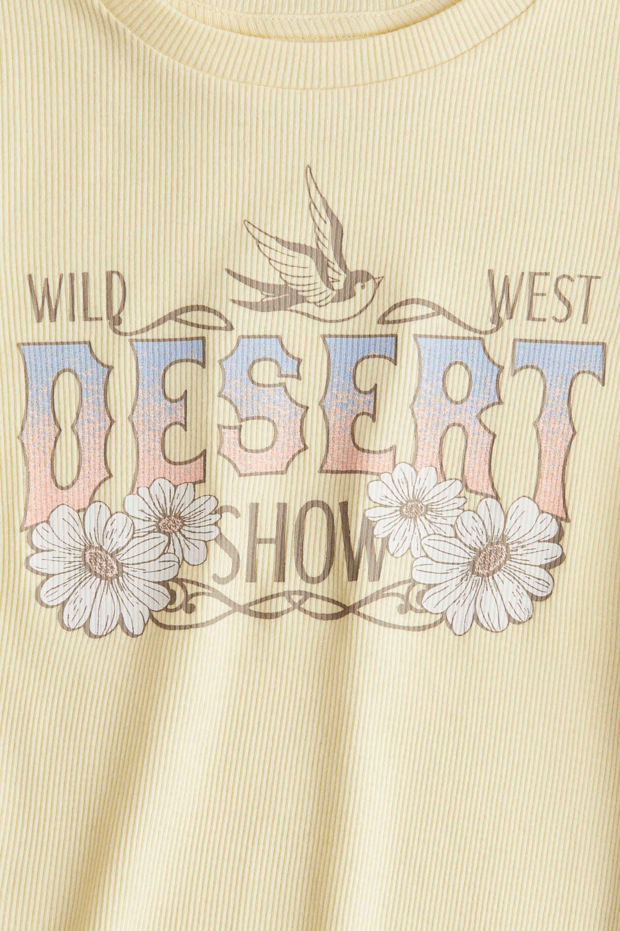 Cotton Top with Printed Motif - Yellow/Desert Show - Kids | H&M US