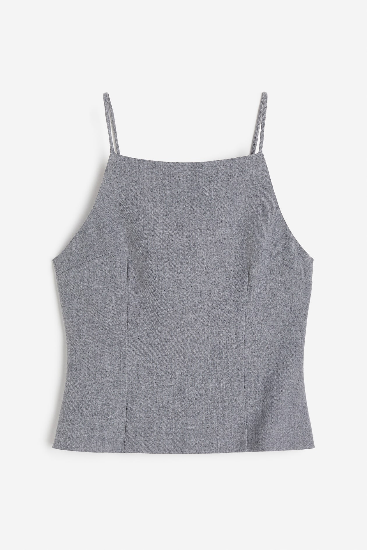 Open-backed strappy top - Grey - Ladies | H&M GB