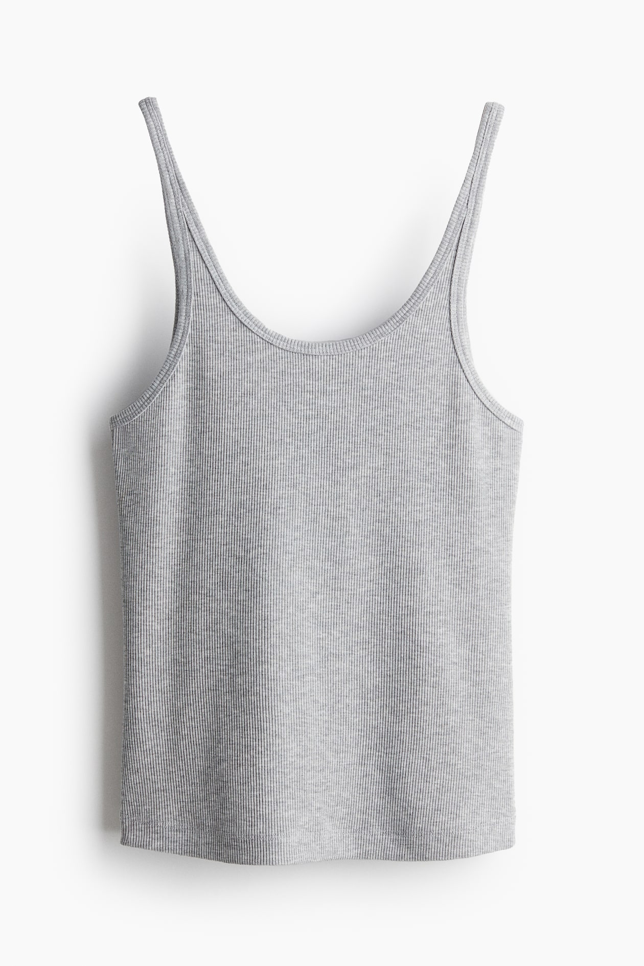 Ribbed Tank Top - Light gray melange - Ladies | H&M US