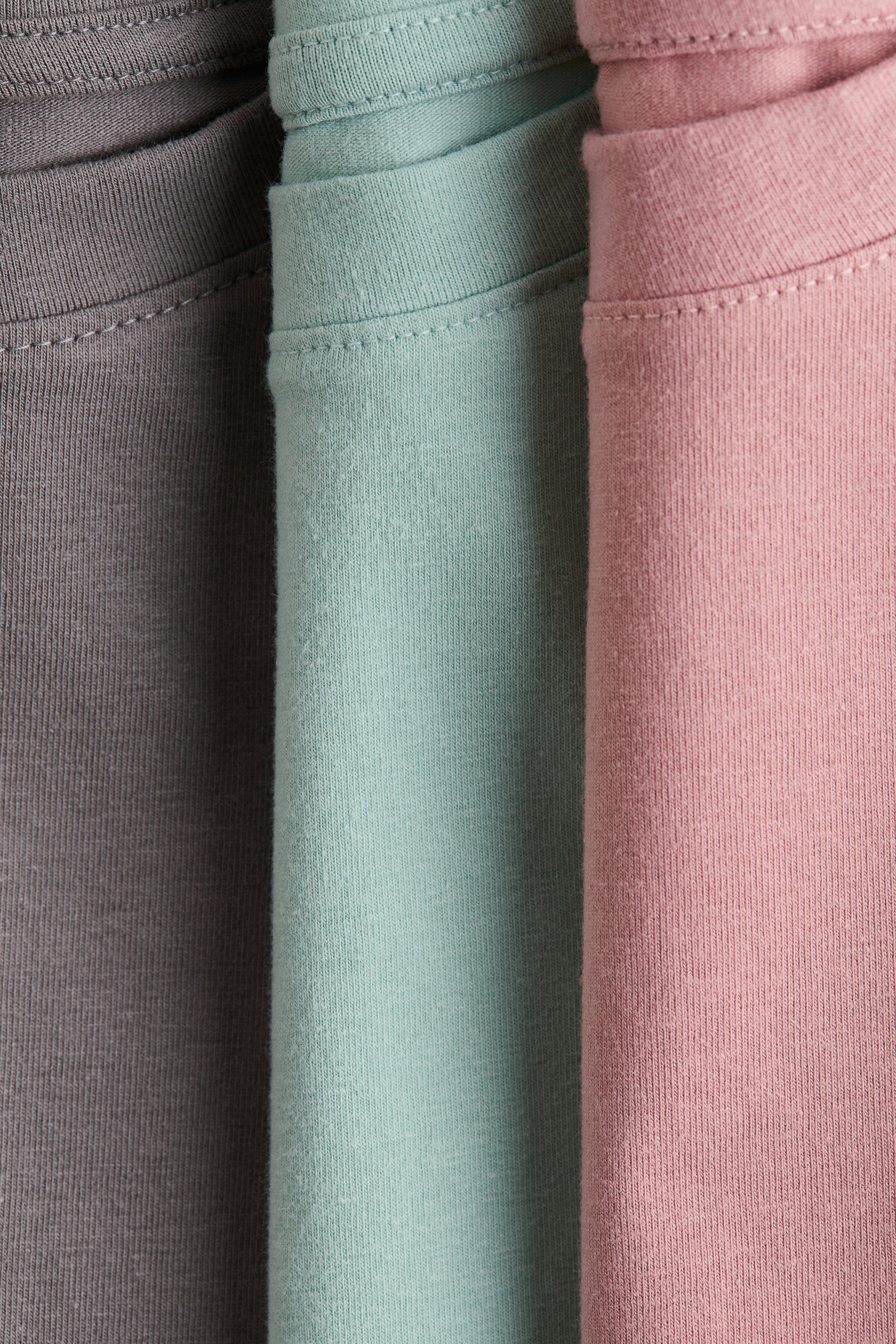 3-pack cotton tops - Light green/Light pink - Kids | H&M IN