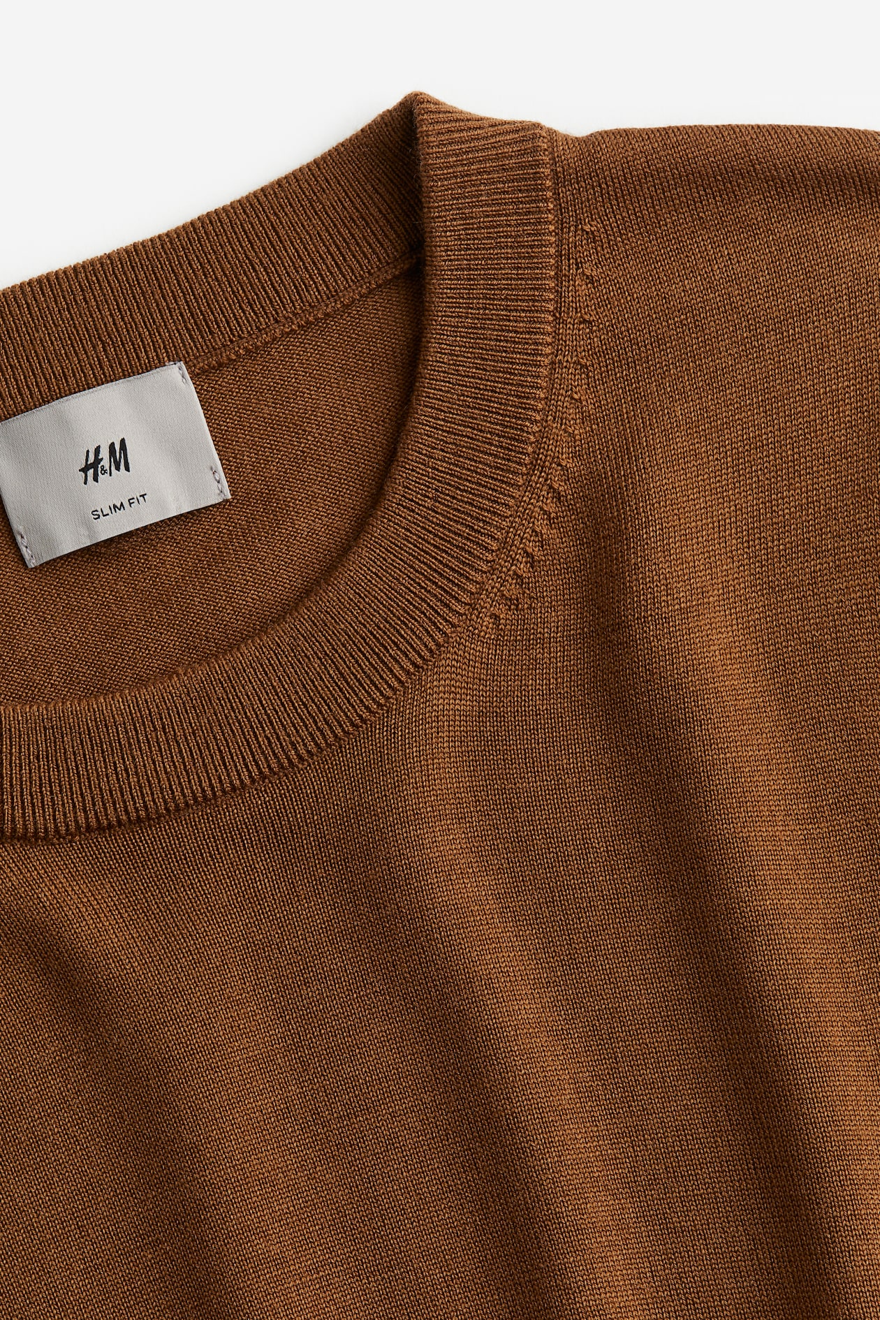 Slim Fit Merino Wool Sweater - Brown - Men | H&M US