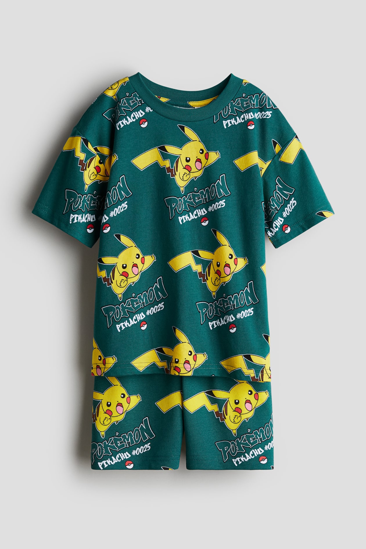 Green/Pikachu 2-piece Printed Set for kids | H&M US