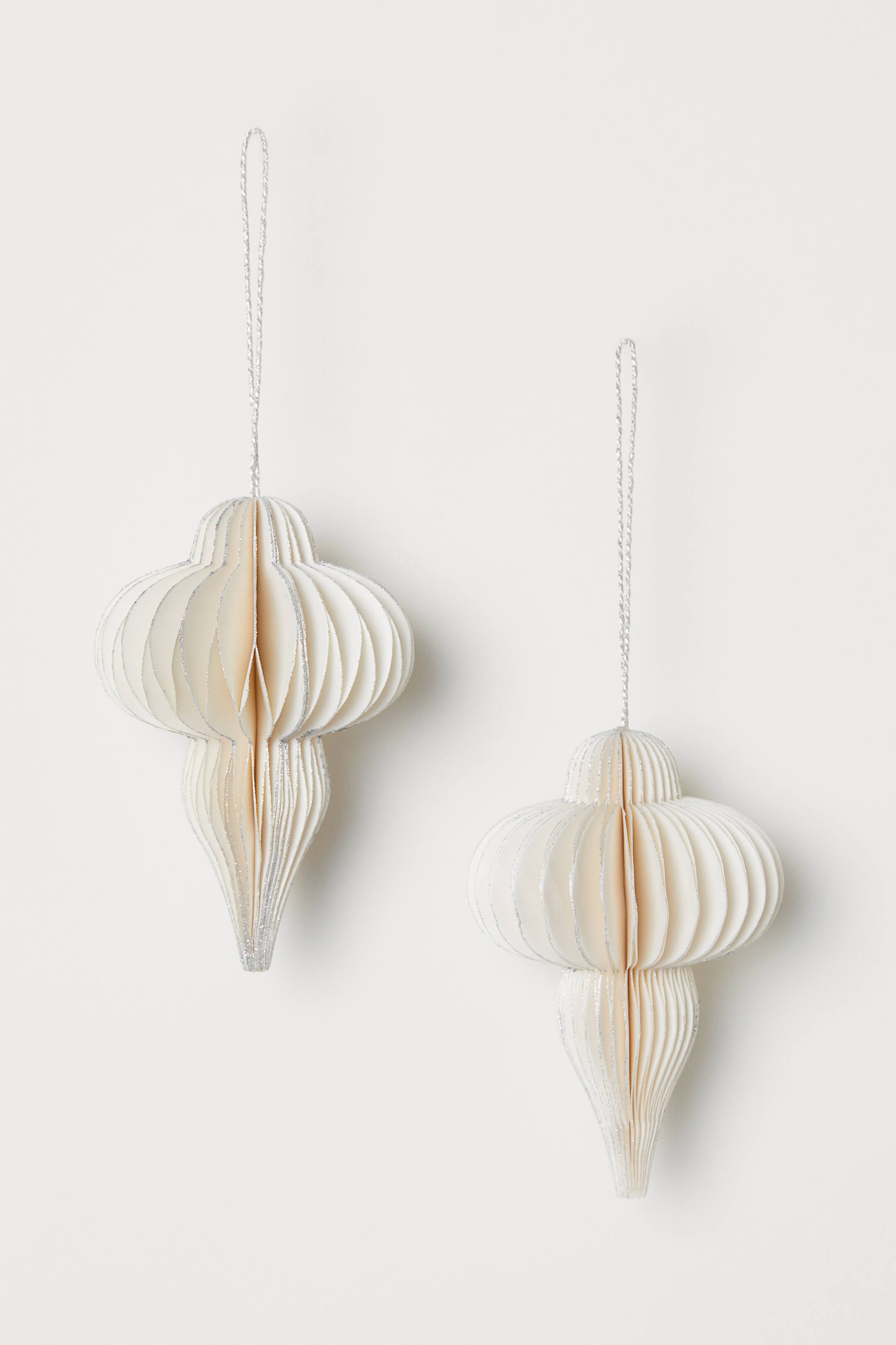 2-pak julepynt - Hvid - Home All | H&M DK