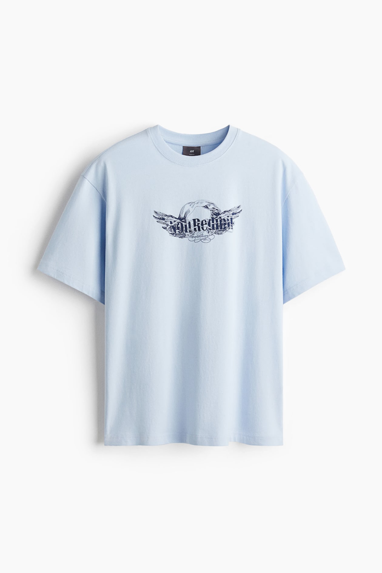 T-shirt met print Loose Fit - Lichtblauw/Non Redibit - HEREN | H&M BE