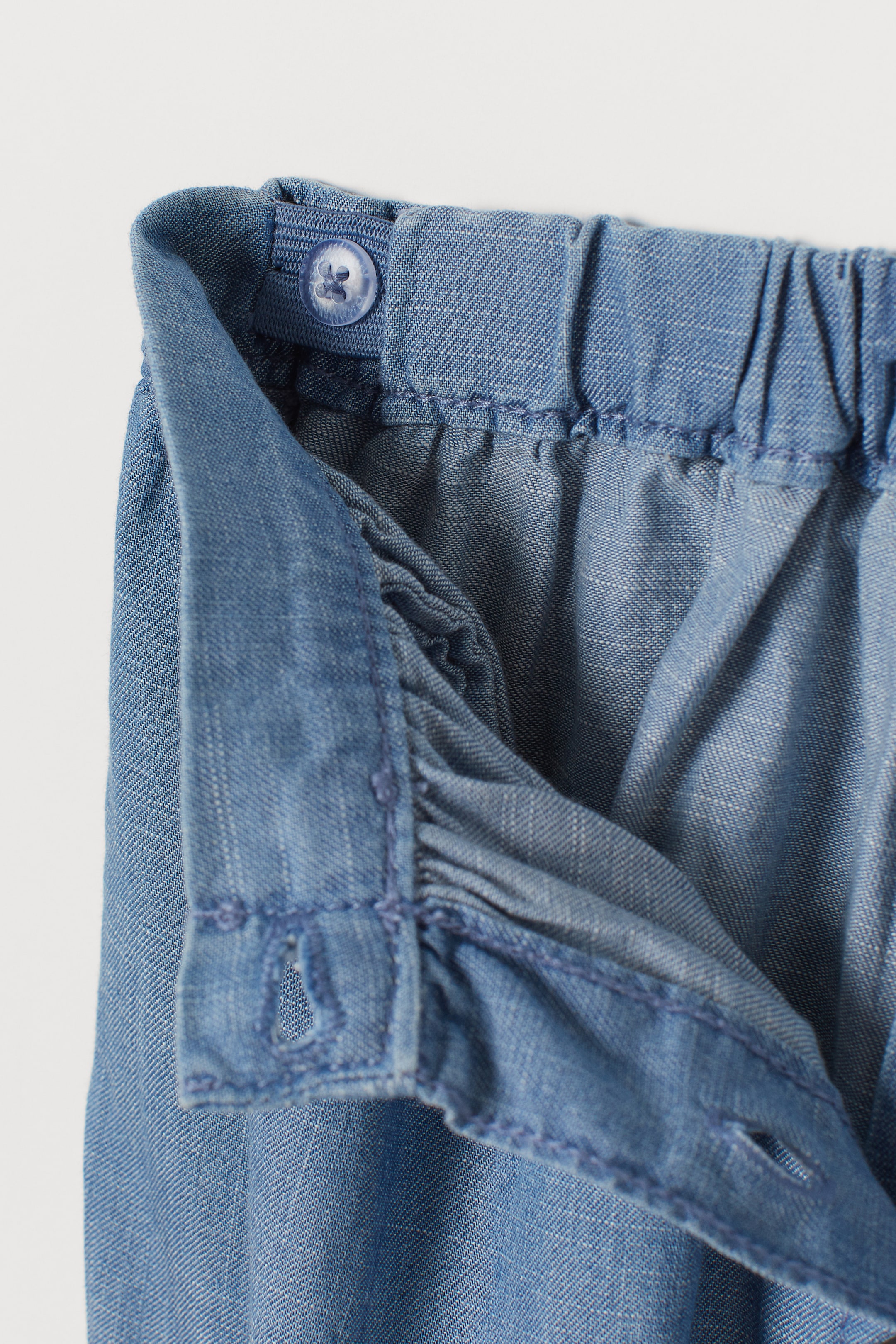 Skjørt med knapper foran - Blå/Chambray - BARN | H&M NO