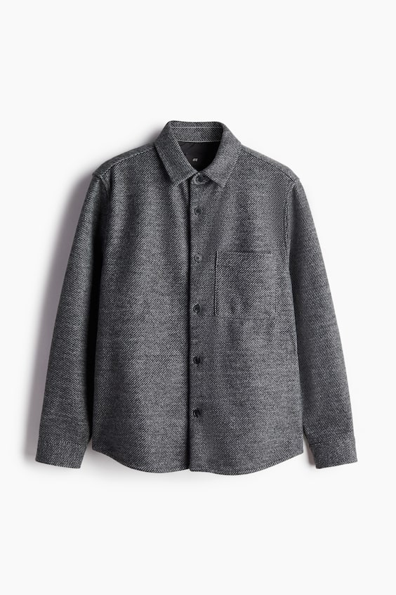Regular Fit Overshirt - Dark gray - Men | H&M US