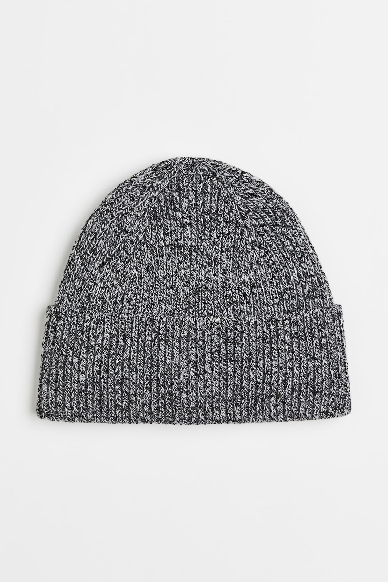 Men’s Black/White marle Rib Knit Beanie | H&M AU