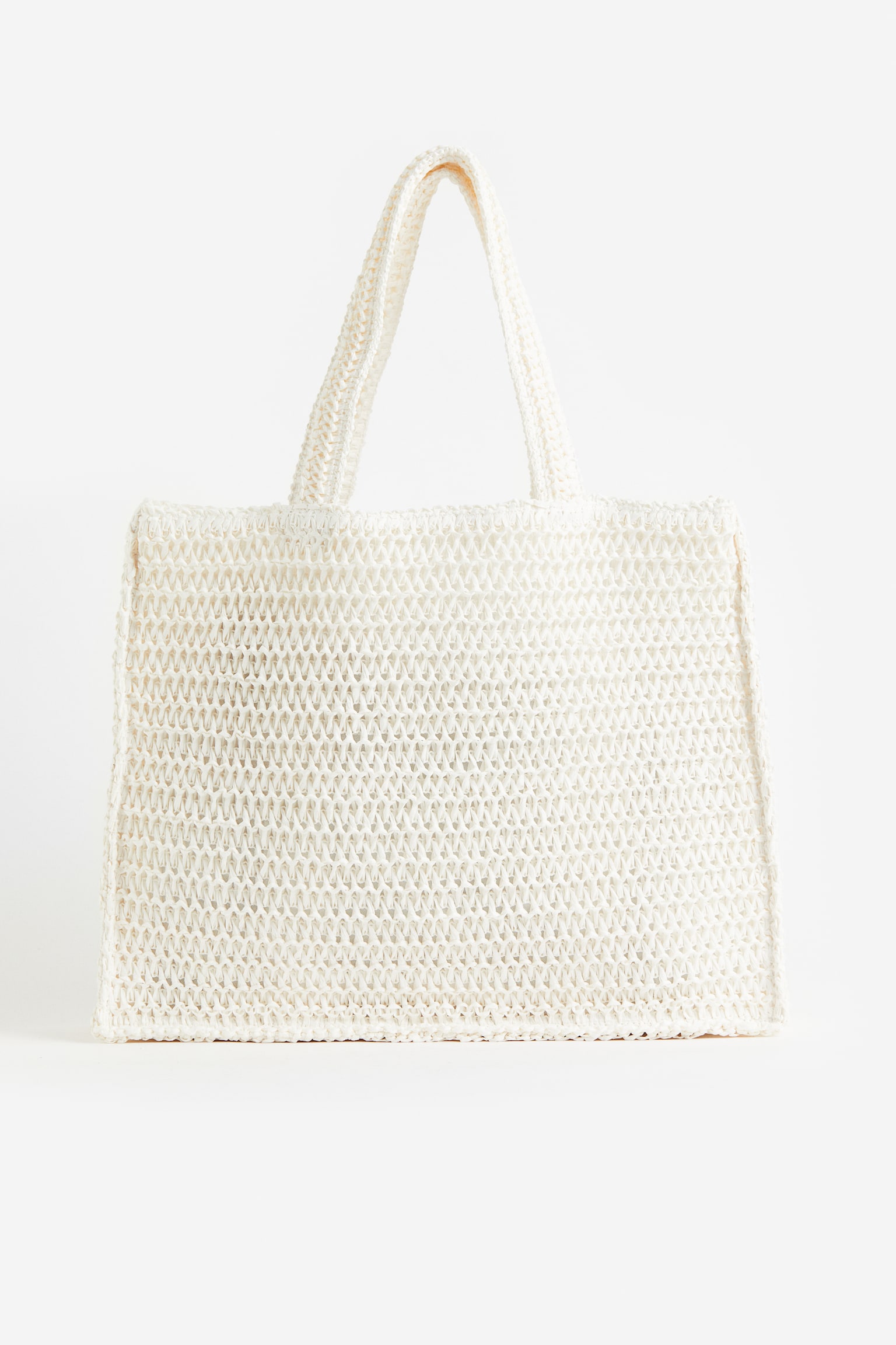 Large straw shopper - White - Ladies | H&M