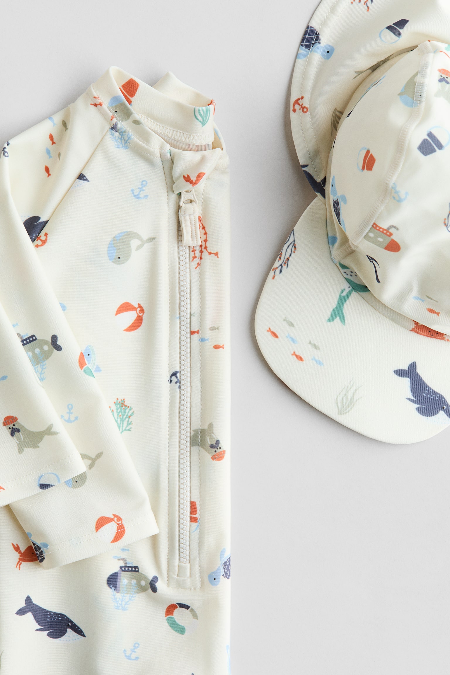 UPF 50 Sun protection set - Bianco/animali marini - BAMBINO | H&M IT