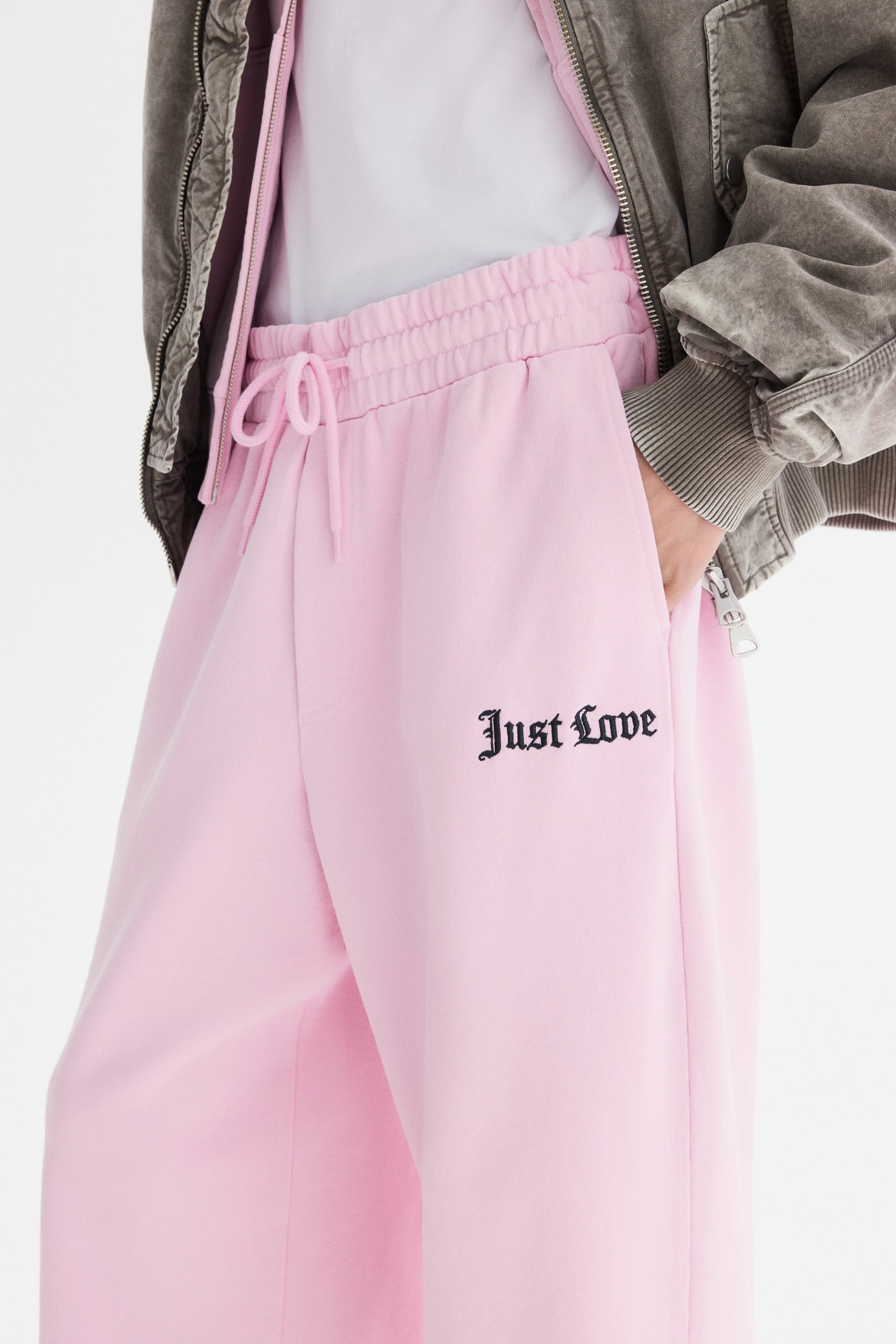 Men’s Pink/Just Love Relaxed-Fit Cotton Joggers | H&M CA
