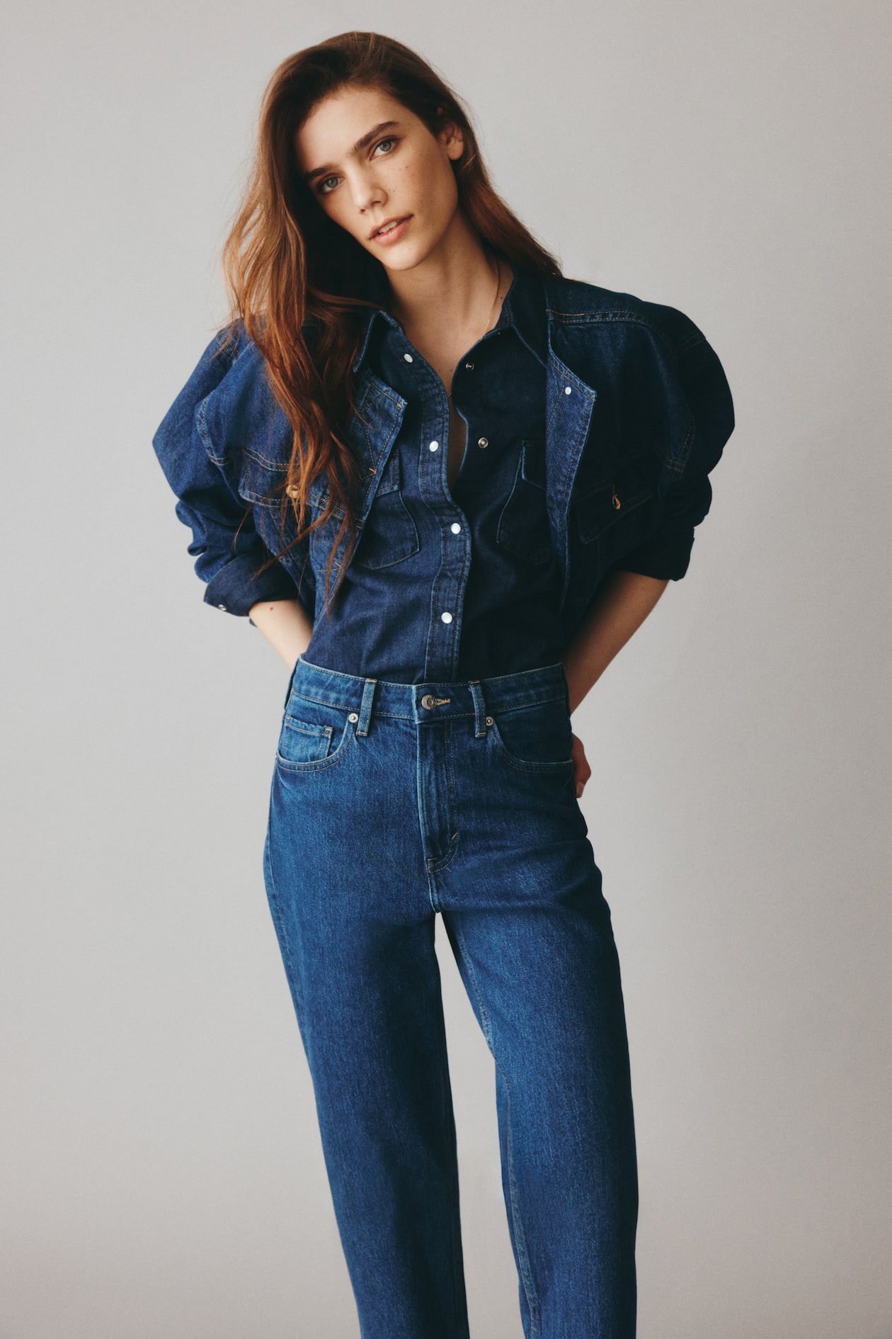 Slim Straight High Ankle Jeans - Azul denim - SENHORA | H&M PT