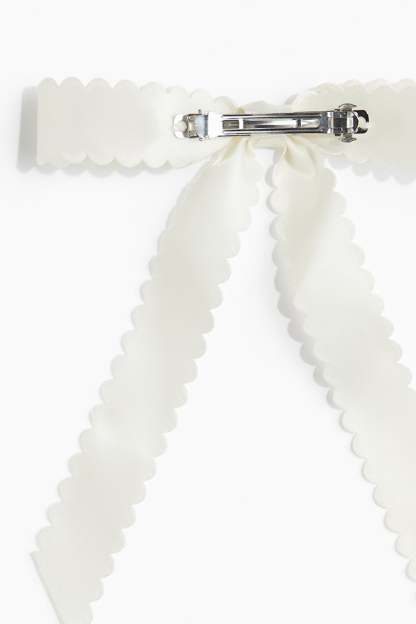 Broche para el cabello con moño de satín - Blanco - Ladies | H&M MX