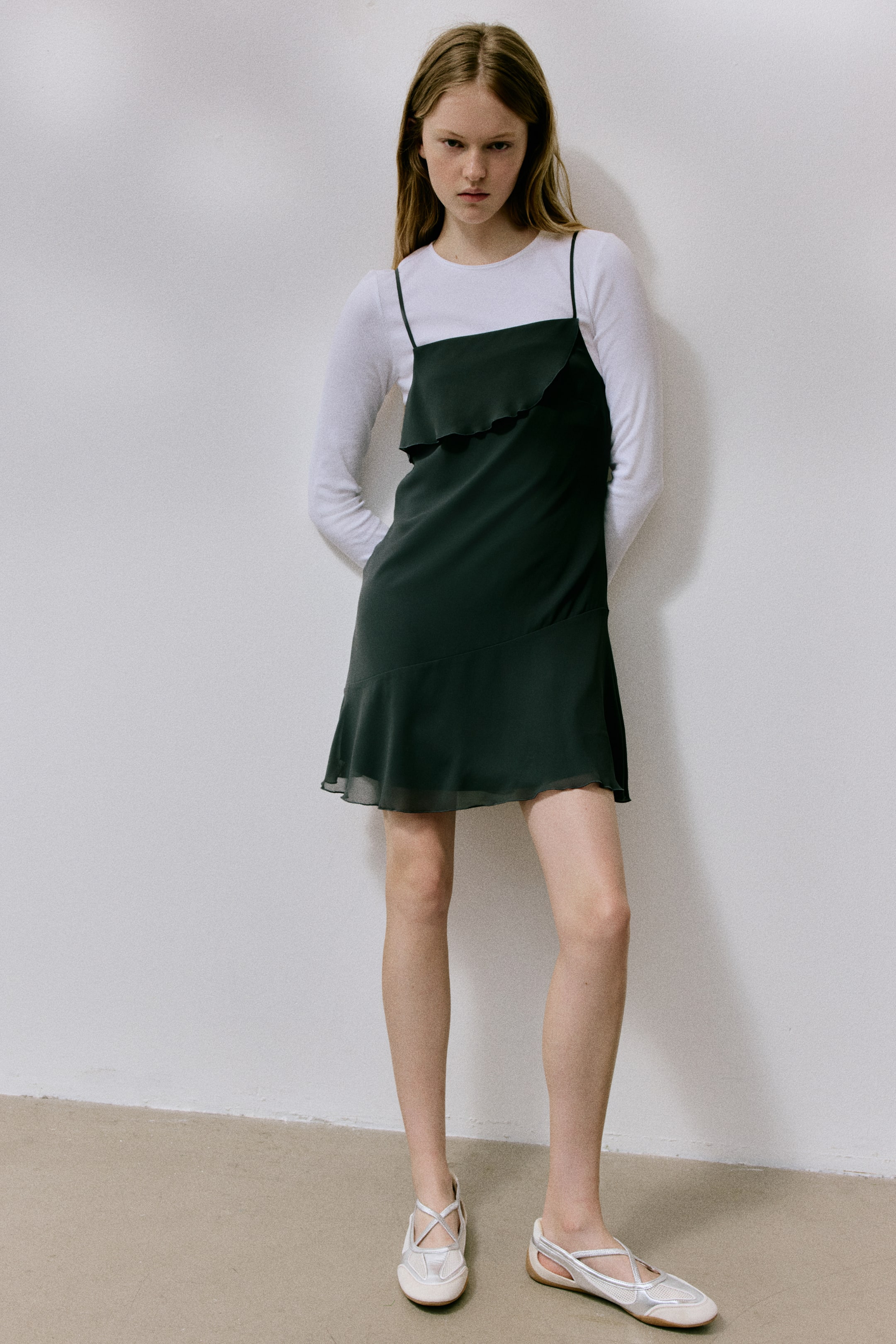 Women's Dark gray Tie-Back Slip Dress | H&M US