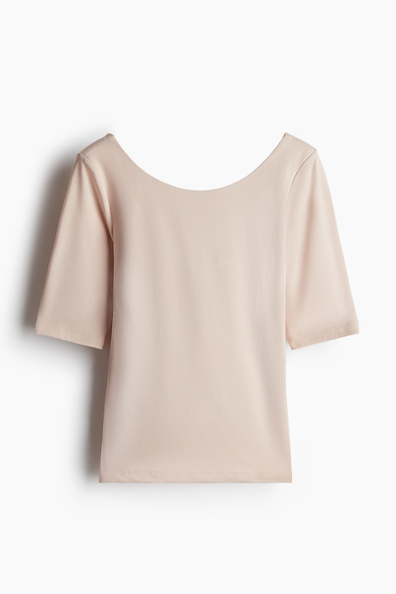 Women's Powder pink Ballerina-Neckline Top | H&M CA
