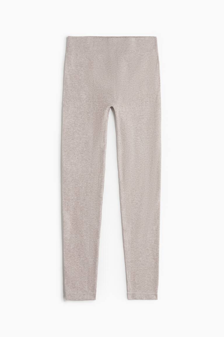 Women's Light beige marl Seamless leggings | H&M GB