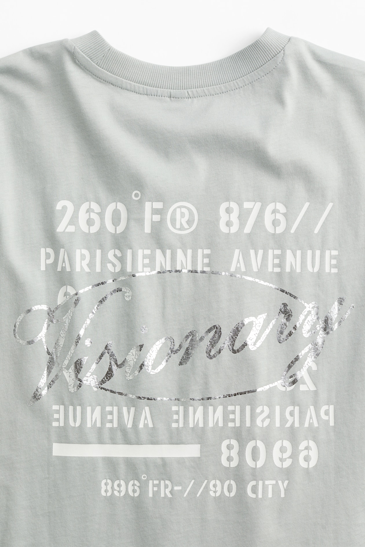 Women's Light turquoise/Visionary Oversized Motif-detail T-shirt | H&M US
