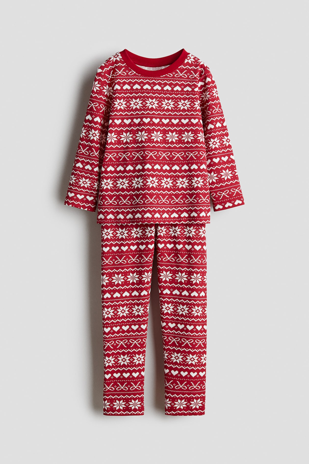 Printed cotton pyjamas - Red/Patterned - Kids | H&M IN