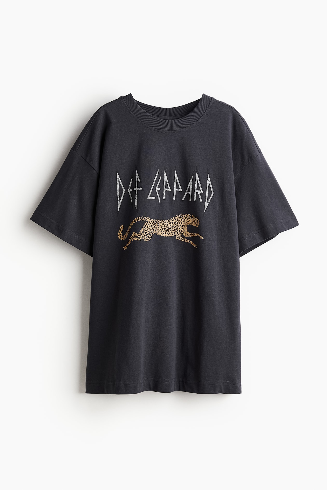 Women's Dark grey/Def Leppard Long printed T-shirt | H&M IN
