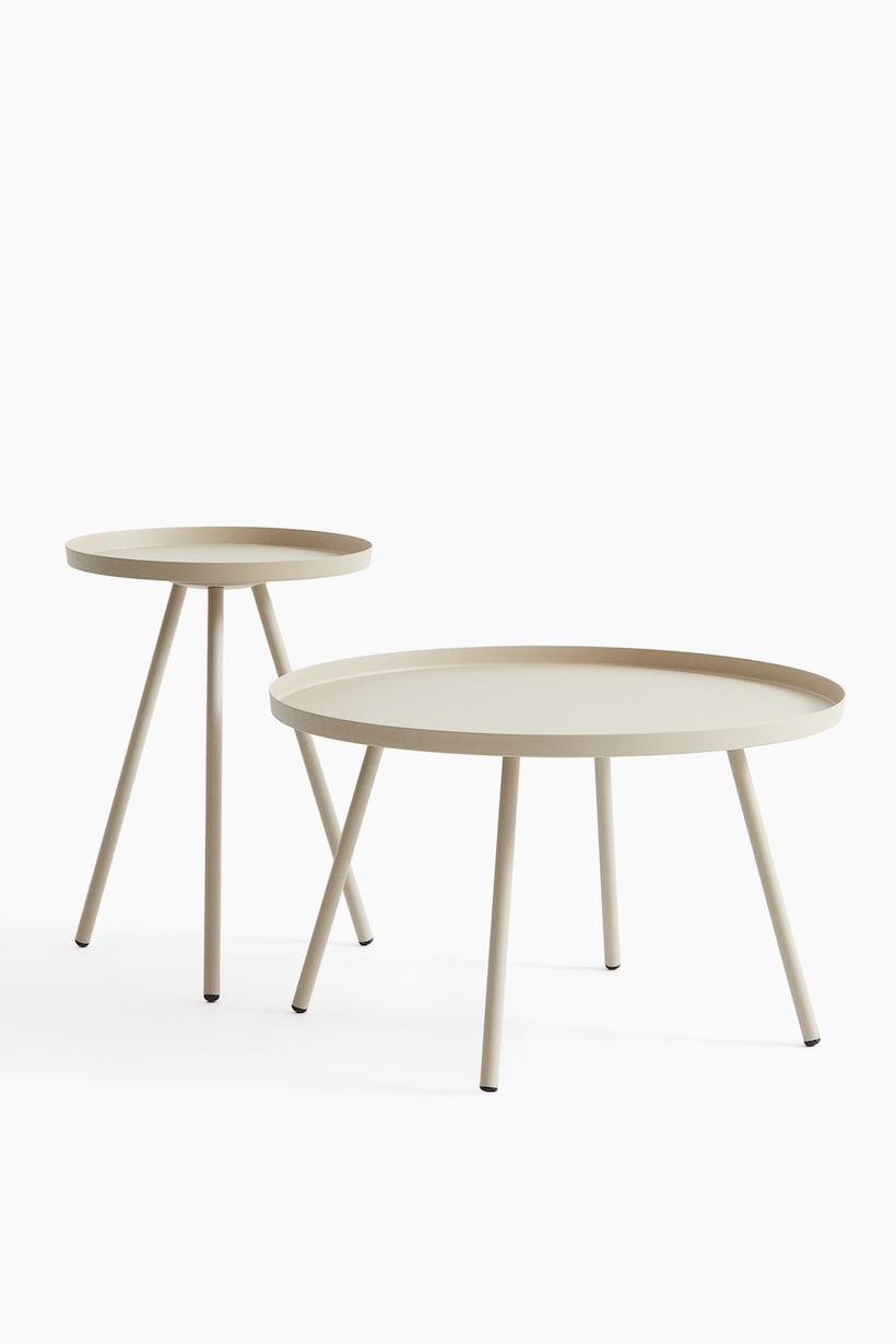Light beige Low Side Table at H&M Home | H&M US