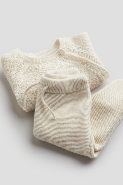 Light beige 2-piece Cashmere-Blend Set for kids | H&M US