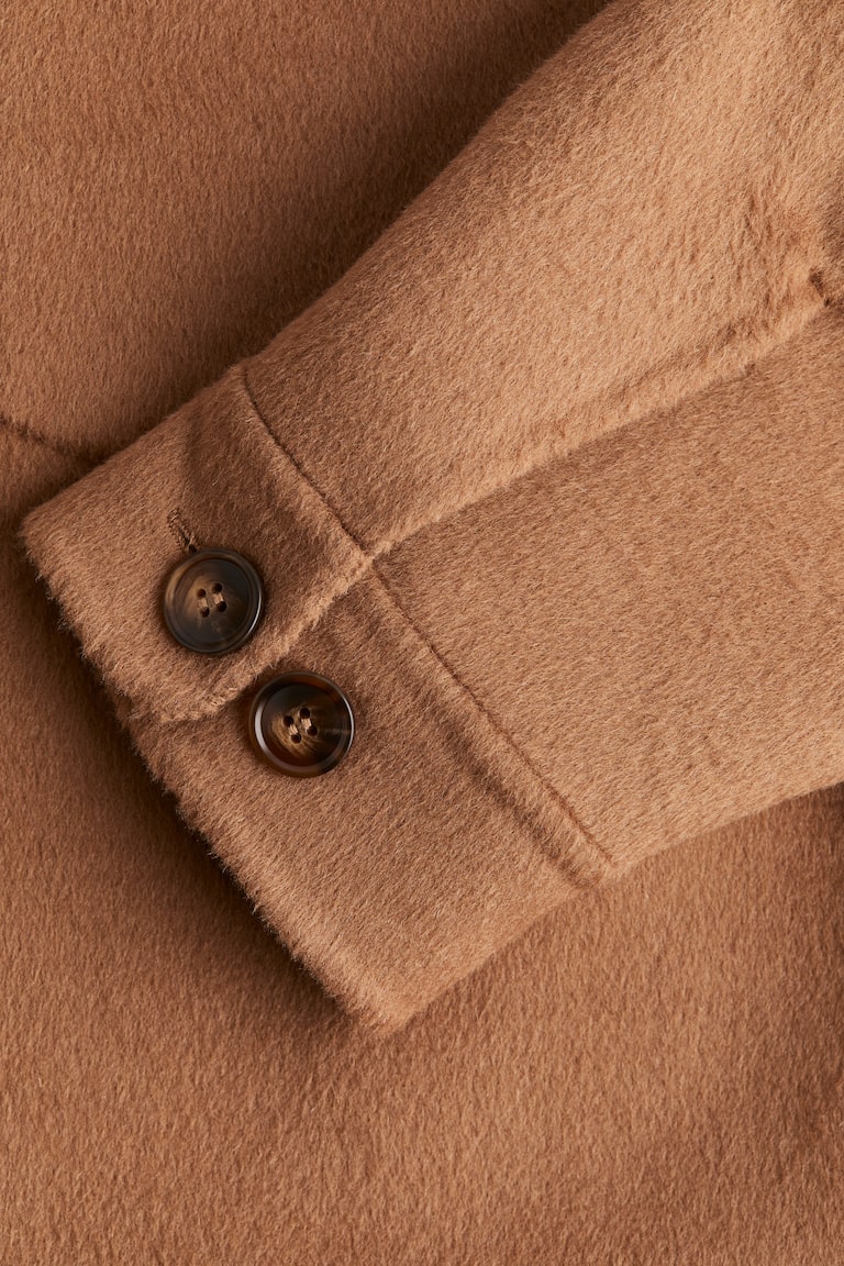 Handmade Wool-Blend Shacket - Brown - Ladies | H&M US