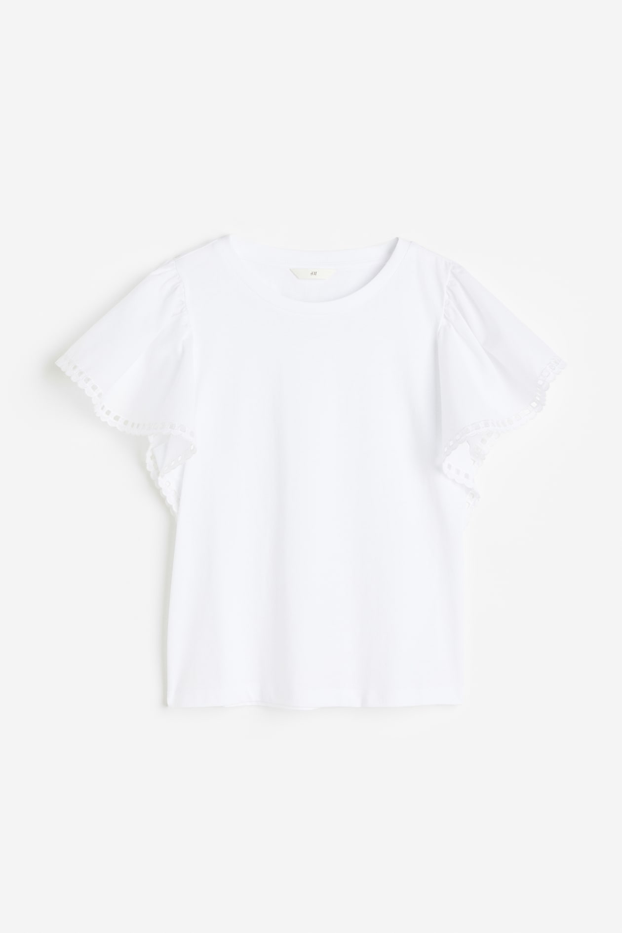 Women's White Butterfly-sleeved Top | H&M US