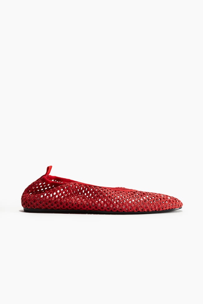 Women's Bright red Braided ballet pumps | H&M GB