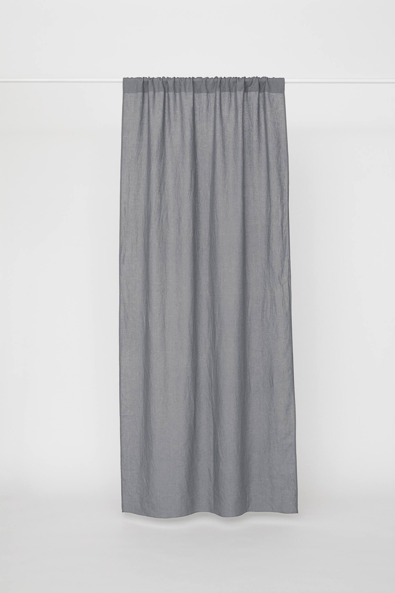 Washed Linen Curtain Panel - Gray - Home All | H&M US