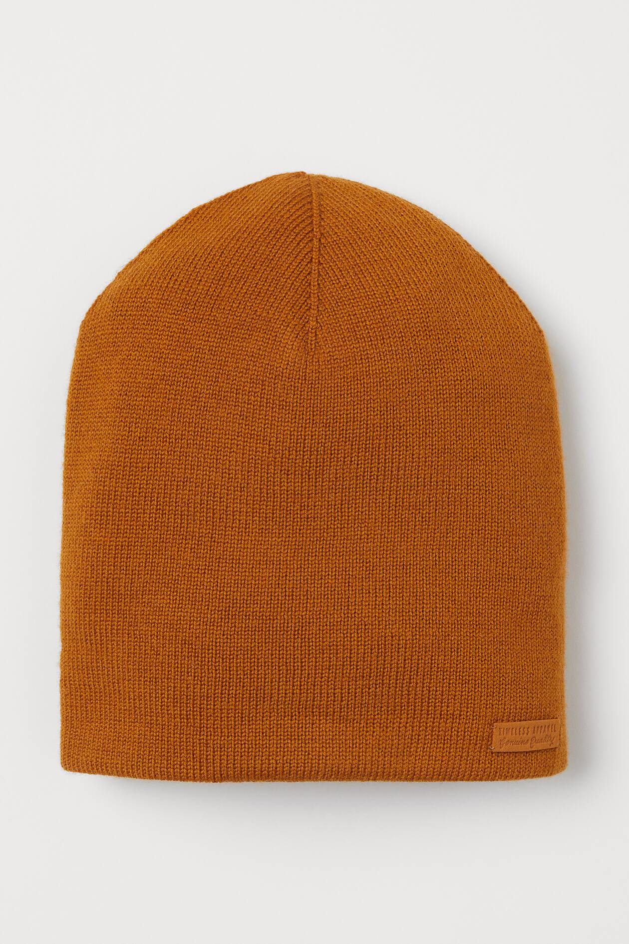 Merino wool hat - Dark yellow - Kids | H&M GB
