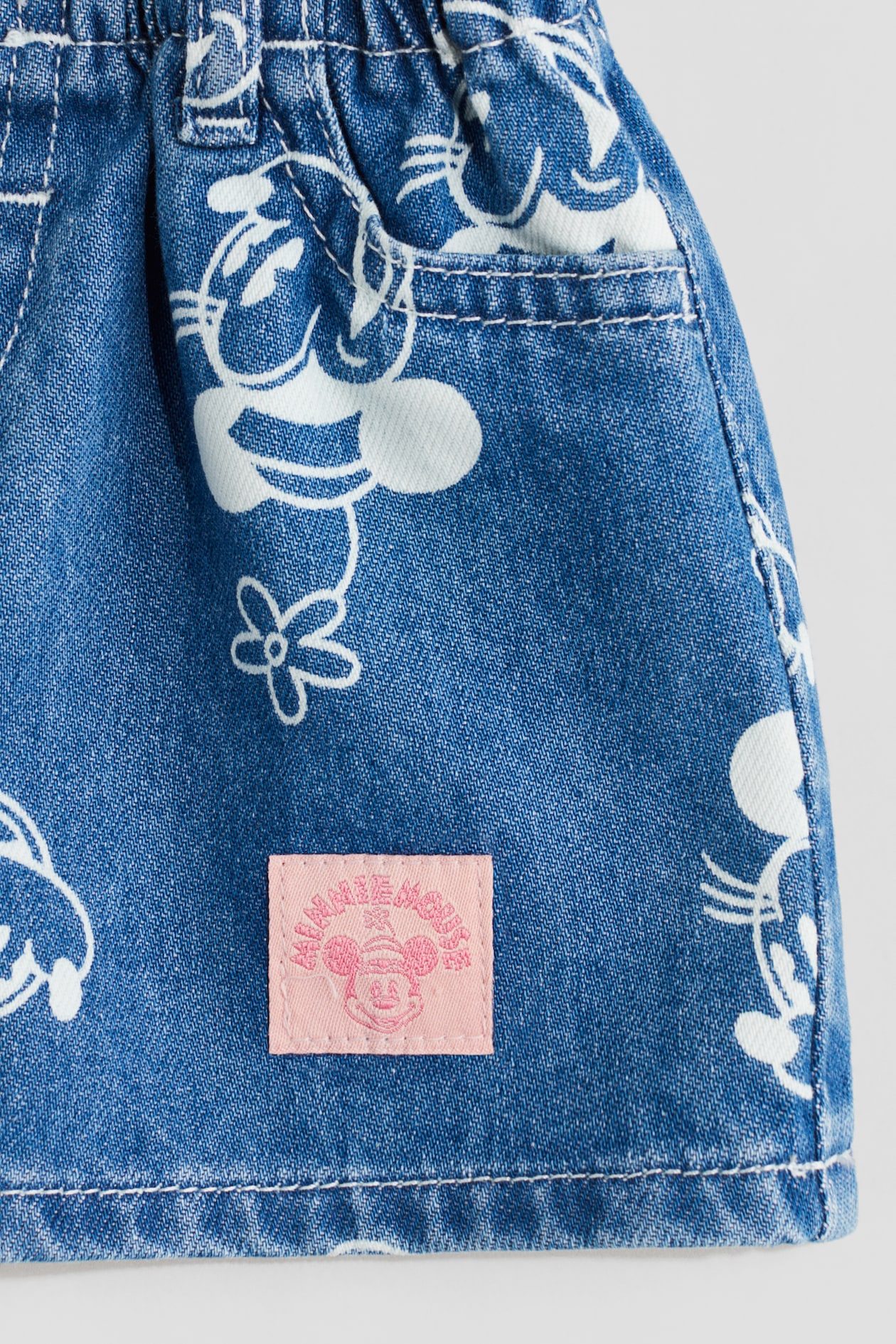 Printed Denim Skirt - Blue/Minnie Mouse - Kids | H&M US