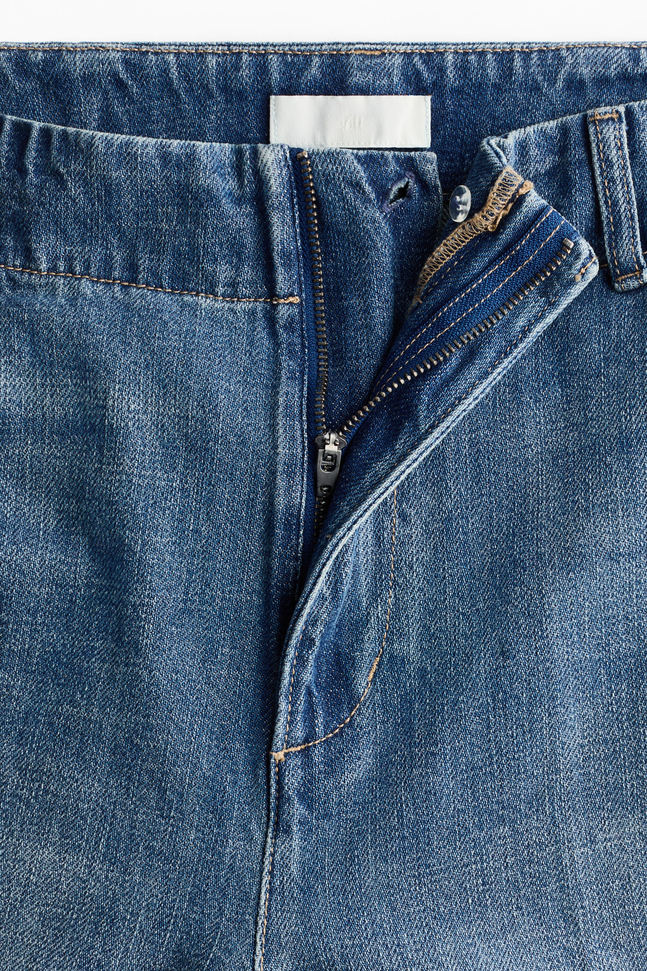 Women's Denim blue Straight High Jeans | H&M IN