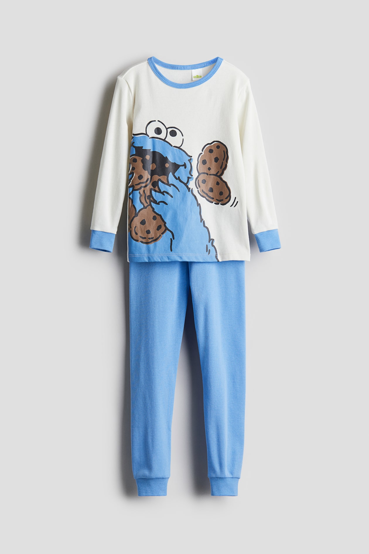 Snug Fit Cotton Jersey Pajamas - Light blue/Sesame Street - Kids | H&M US