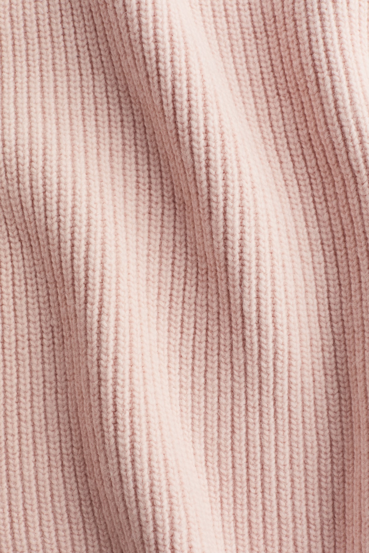 Women's Light pink Rib-knit Turtleneck Sweater | H&M CA